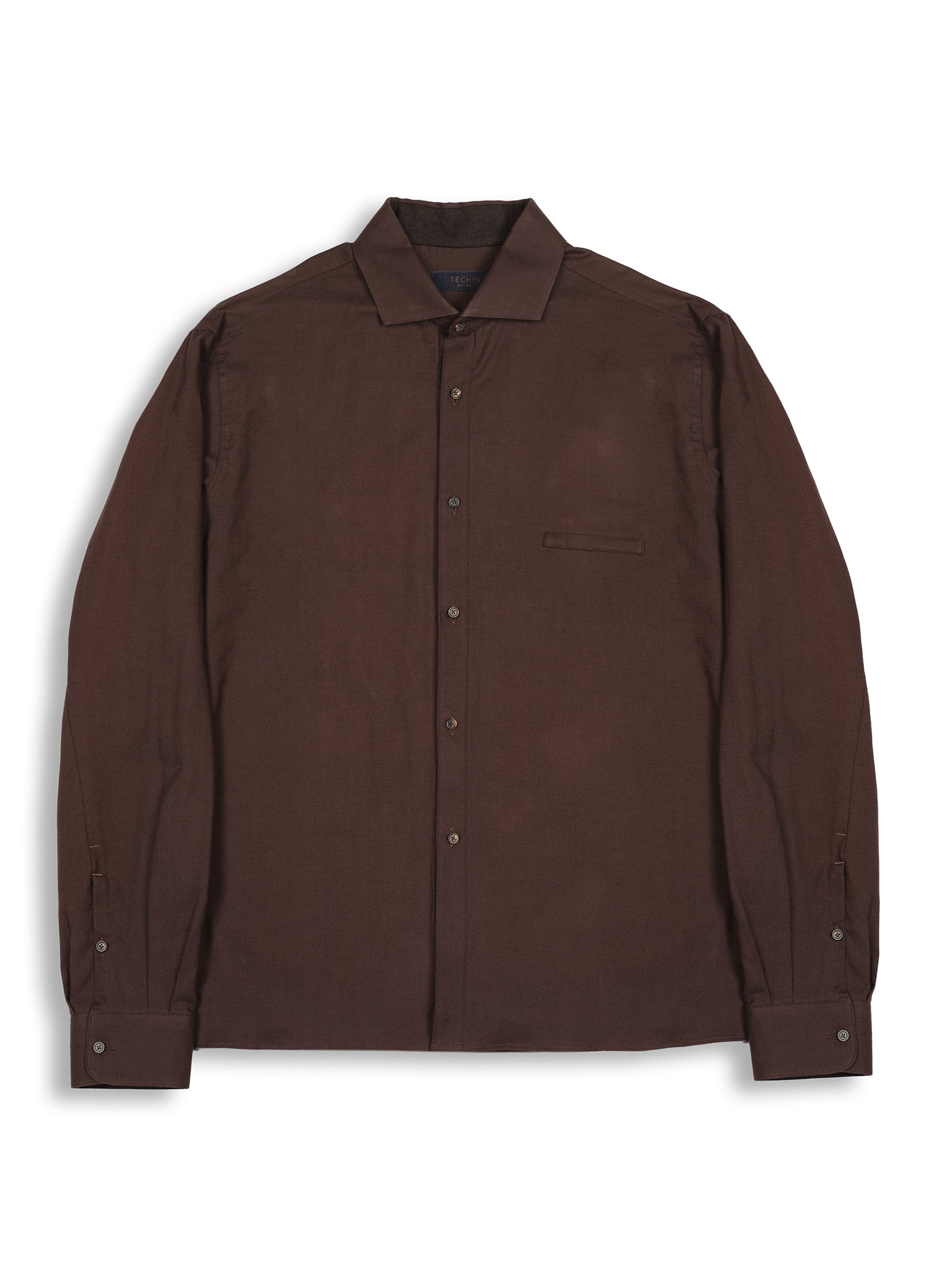 Silk Greenwhich Shirt | Brown – Téchin
