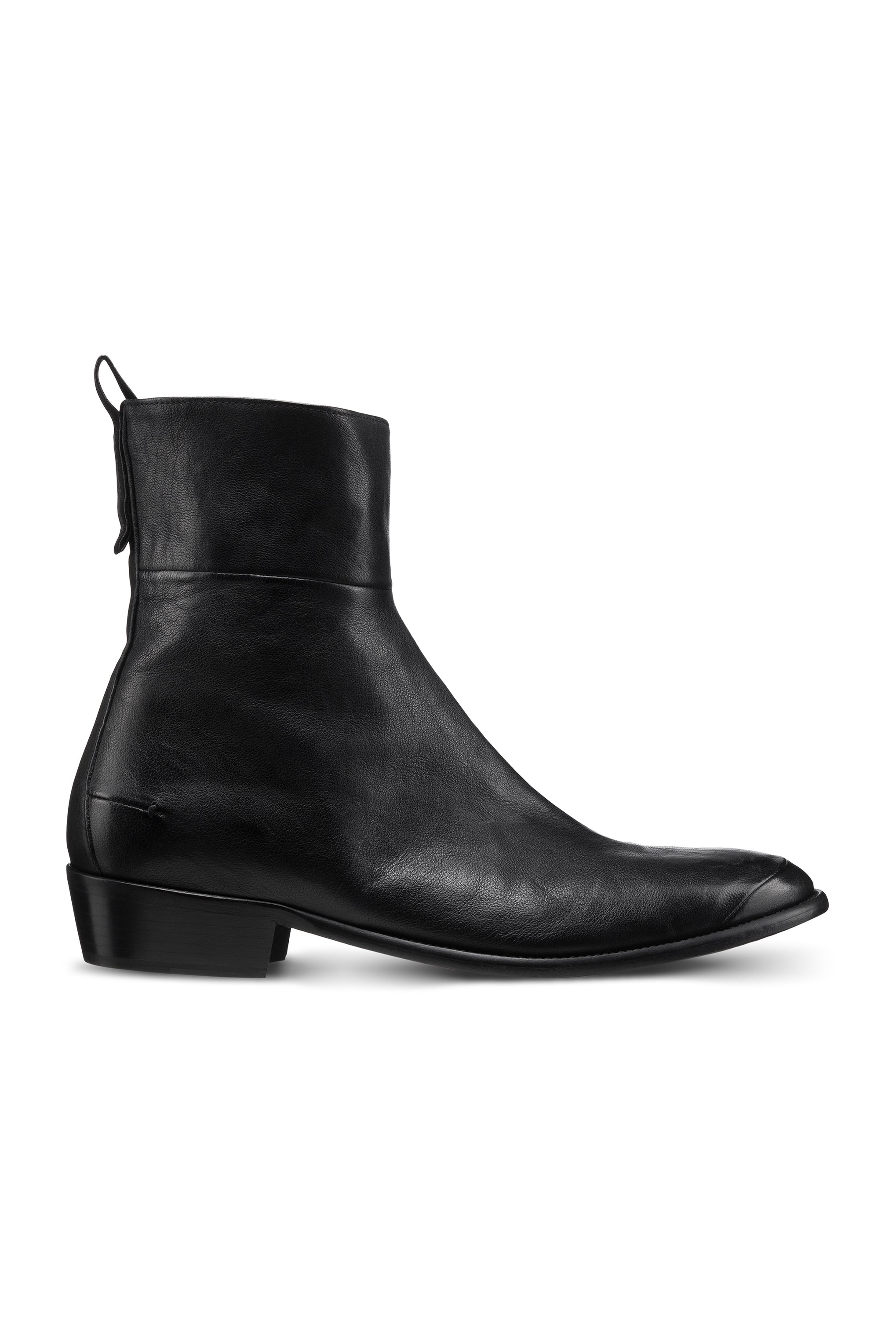 Fine Handmade Mens Solleret Boot In Noir | Techin.com