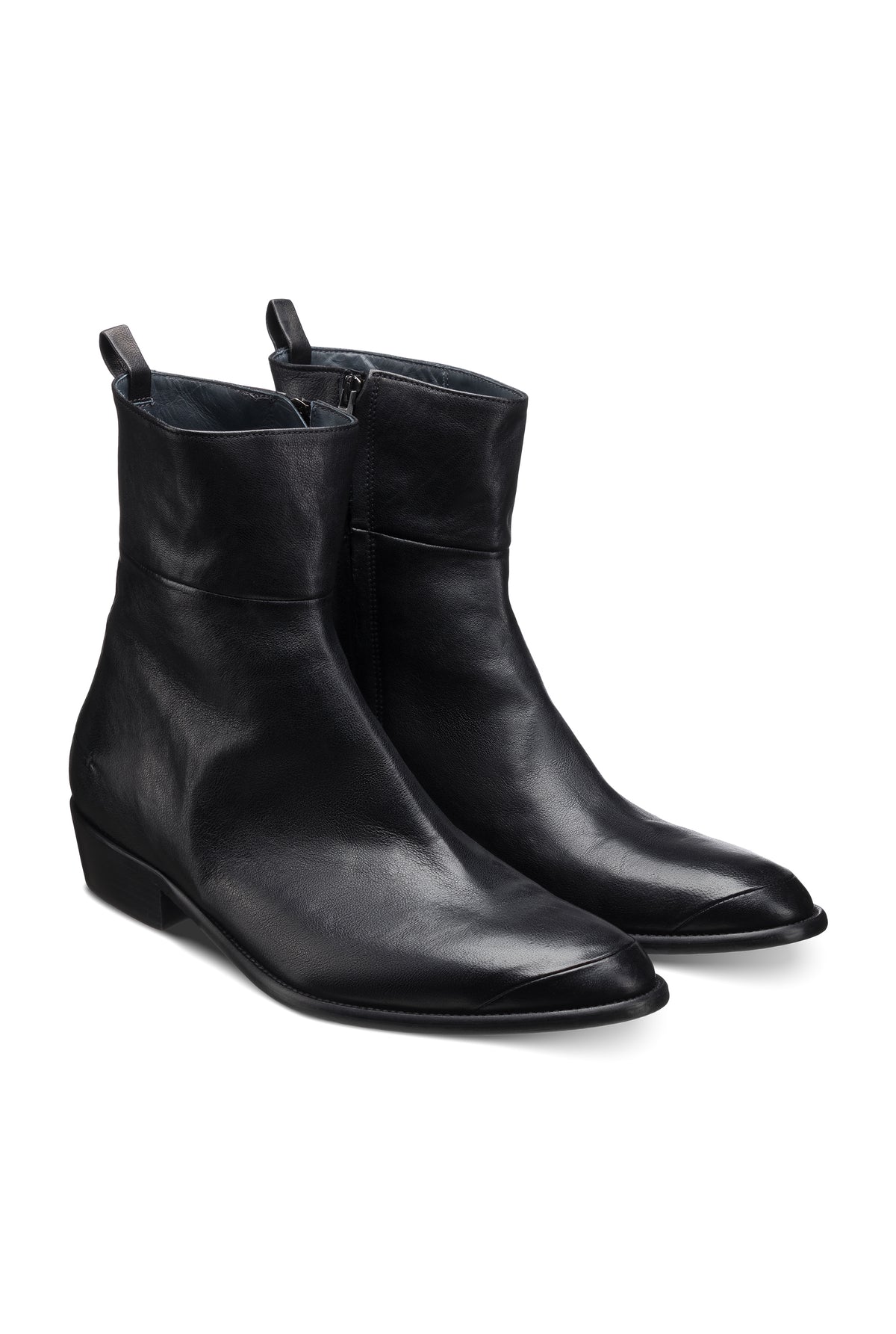 Fine Handmade Mens Solleret Boot In Noir | Techin.com